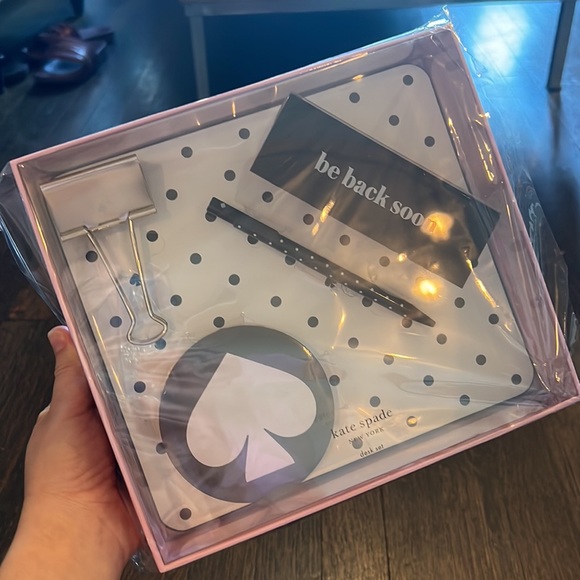kate spade | Office | Kate Spade Desk Gift Setblack Spade Dot | Poshmark